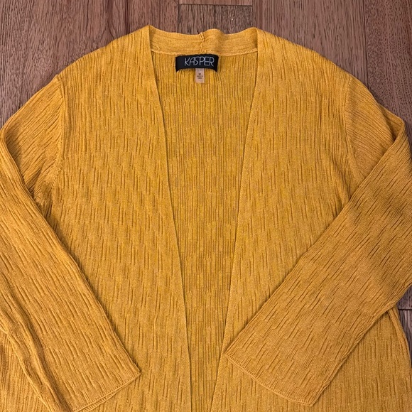 Kasper | Sweaters | Kasper Cardigan Goldmustard Color Cottonviscose ...